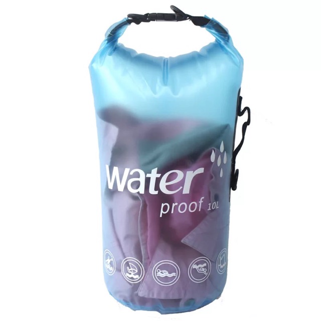 10L 20L Transparent Dry Bag Waterproof bucket Bag Sling Shoulder PVC ...