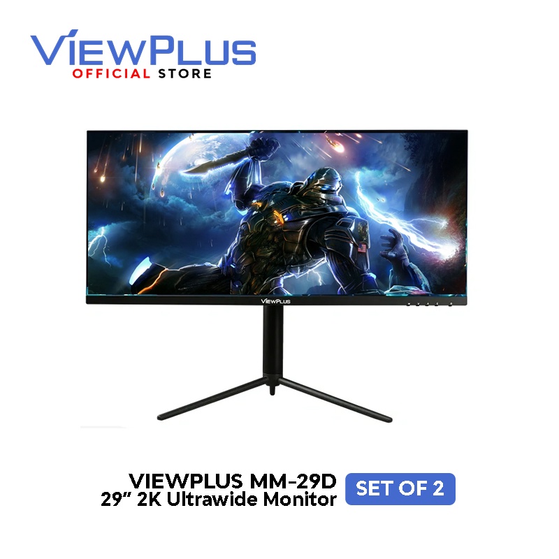 Viewplus 29” 2K Ultrawide Monitor MM-29D Set of 2 (IPS, HDMI/VGA, 75Hz ...
