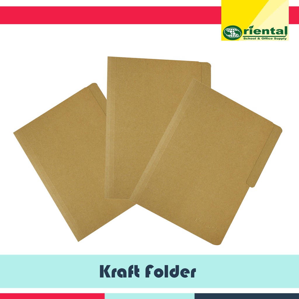 Set of 5 Kraft Folders for Office and School Documents - Filing for ...