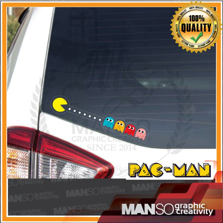 Pacman Colorful Window Sticker | Shopee Philippines