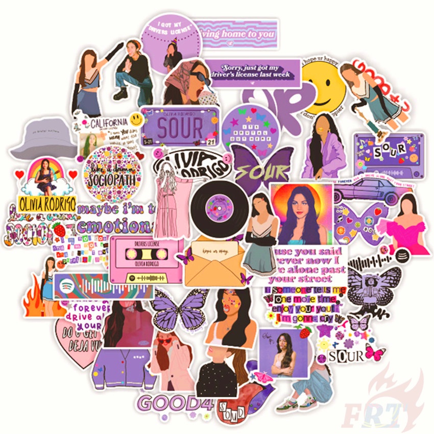 50Pcs/Set POP Singer Olivia Rodrigo Series 02：Sour Drivers License ...