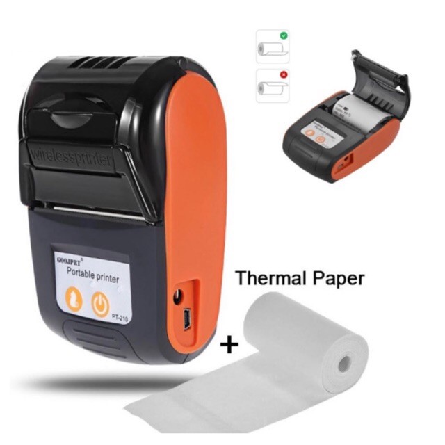 Senda SDXP-210 PT-210 Portable Wireless Bluetooth Thermal Printer Handheld 58mm Receipt | Shopee ...