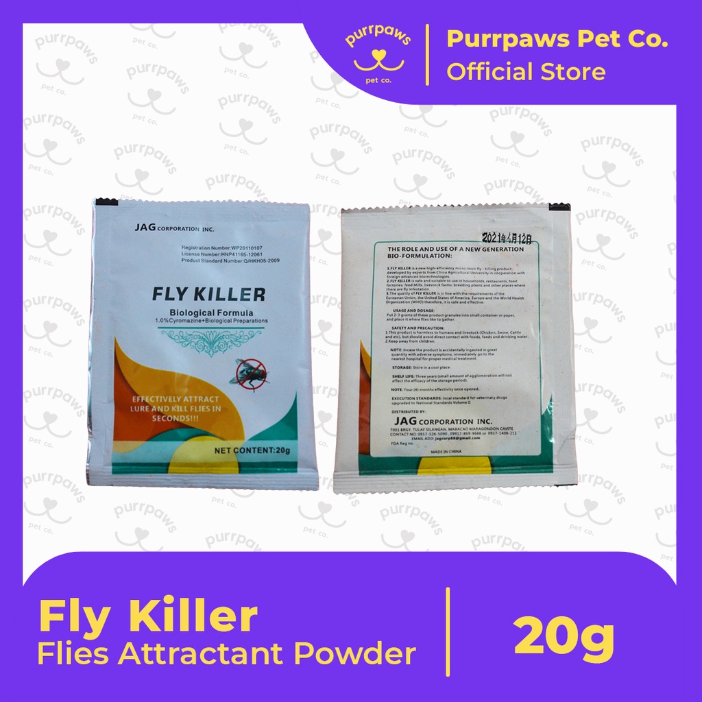 Fly Killer - Flies attractant powder fast kill and safe (20grams per ...