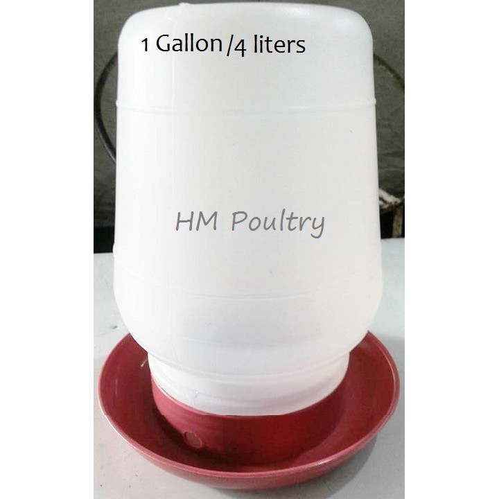 Plastic Poultry/Chicken Drinker/Waterer 1 Gallon/4 liters | Shopee ...