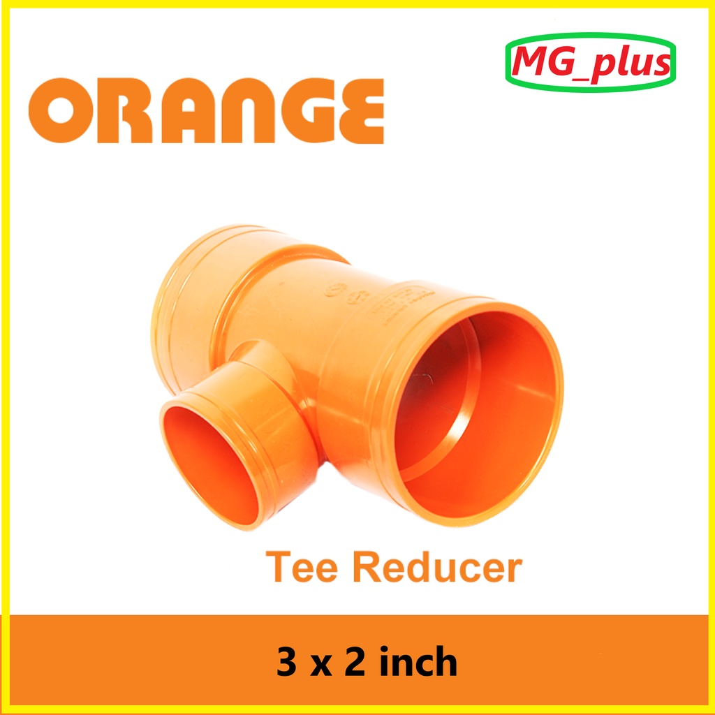 PVC Sanitary Orange Pipe Fittings Tee Reducer 3x2 4x2 4x3 For Plumbing ...