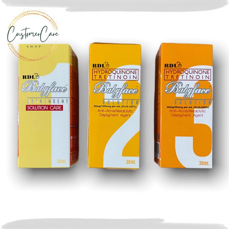 RDL Babyface Solution 1 2 3 30ml and 60ml Anti-acne Baby Face ...