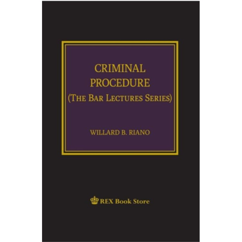 RIANO-Criminal Procedure (The Bar Lecture Series) 2019 | Shopee Philippines