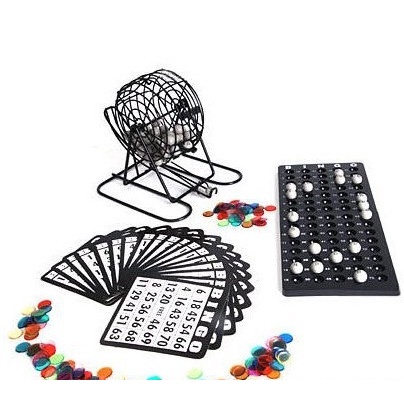 COD Bingo Game Set with Bingo Cage, Deluxe Bingo Board, Bingo Balls, 18 ...