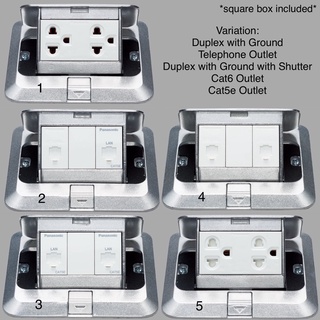 Panasonic Pop-up Outlet Duplex with Ground, Cat6, Cat5e, Telephone ...