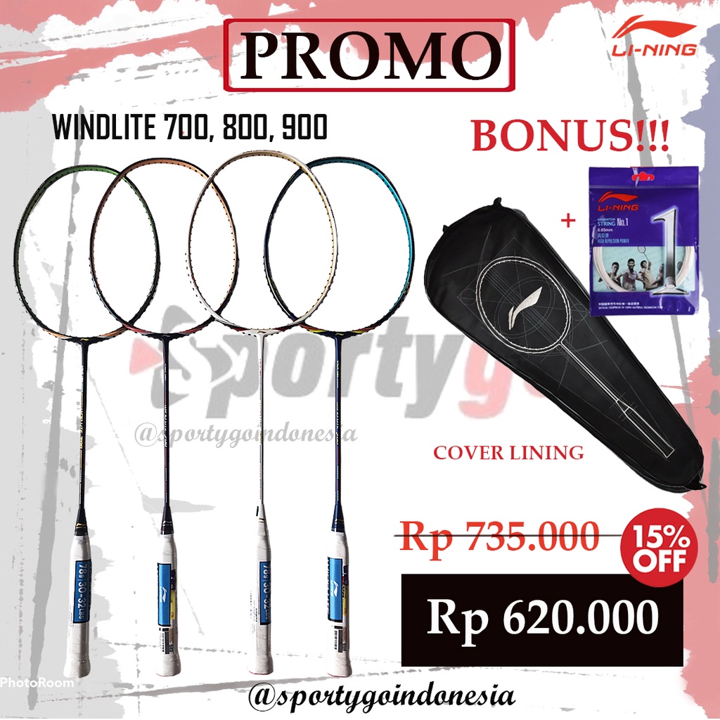 Badminton Racket LI NING WIND LITE 700, 800, 900/Lining Windlite 700 ...