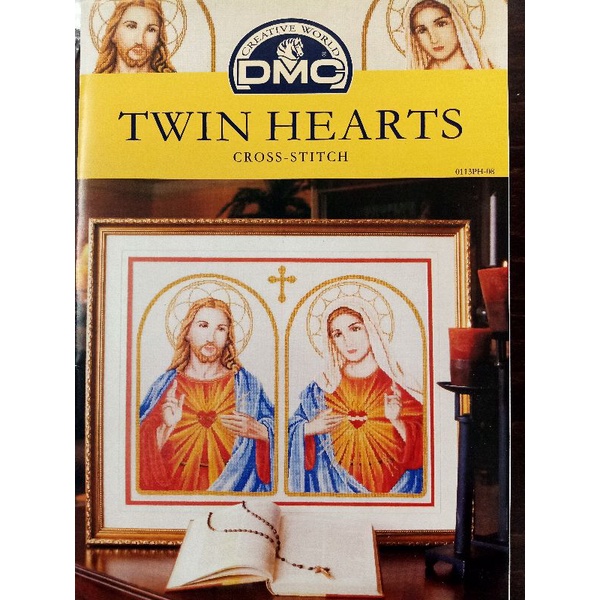 DMC Twin Hearts Cross stitch Kit | Shopee Philippines