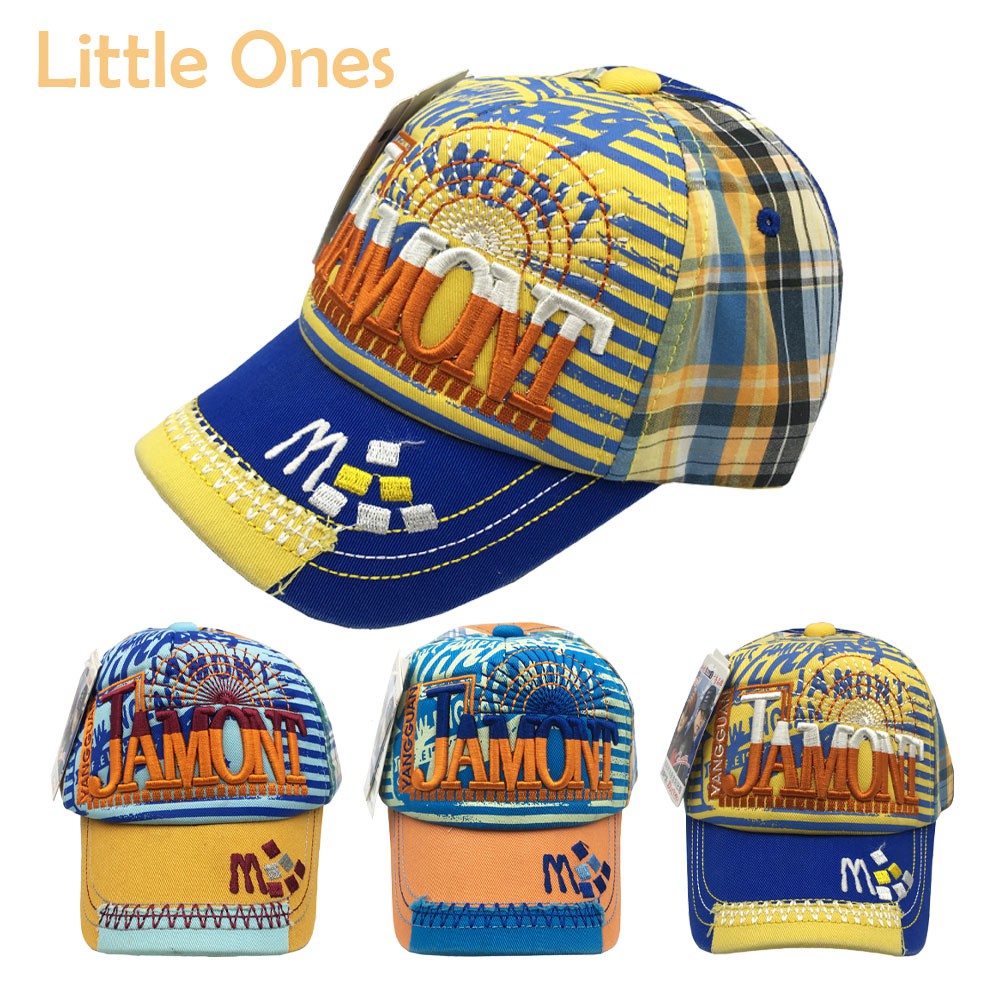 Little Ones #G9802 Boys Checkered Embroidered Baseball Cap For Kids 6 ...