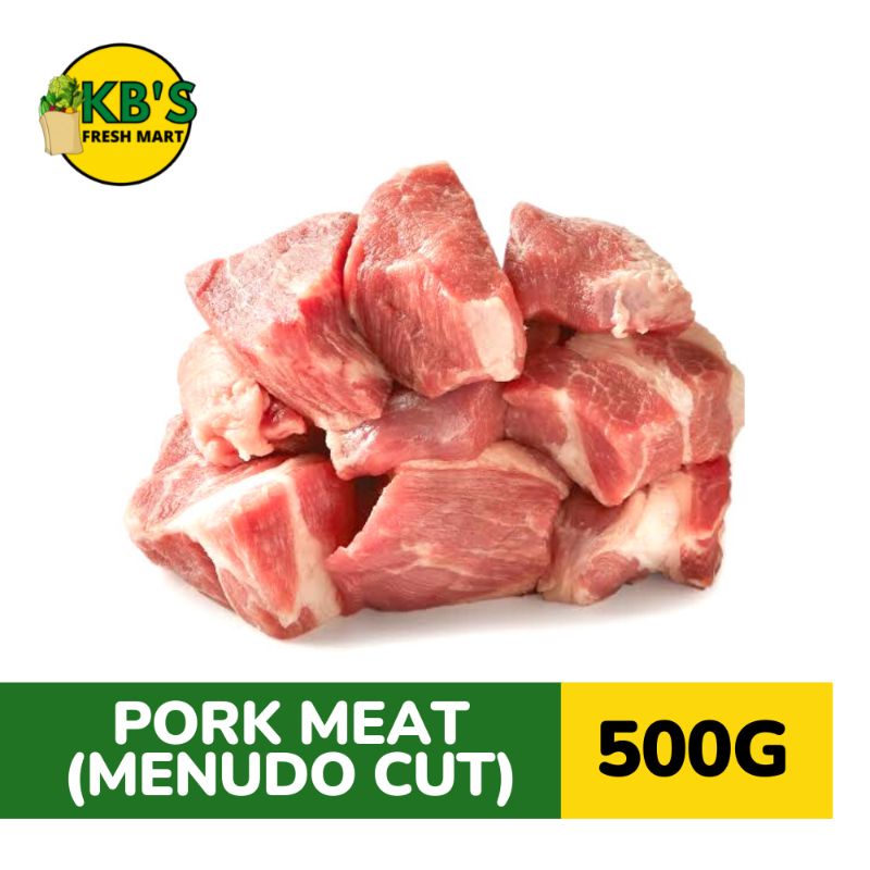 Pork Meat Menudo Cut - 500g | Shopee Philippines