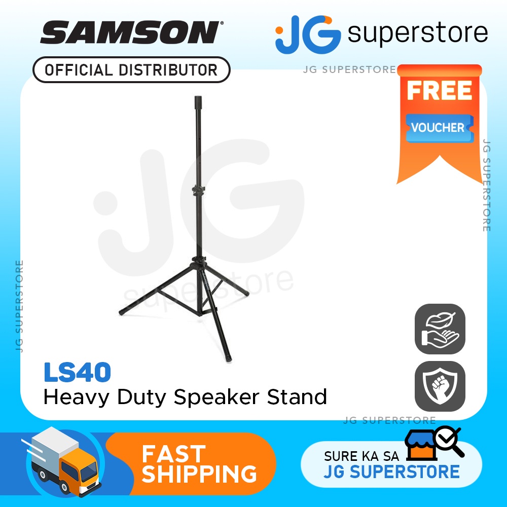 Samson LS40 Lightweight Speaker Stand w/ Adjustable Height, Locking ...