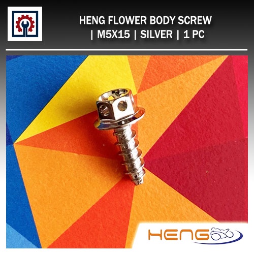 HENG FLOWER BODY SCREW | M5X15 | SILVER | 1 PC | Shopee Philippines
