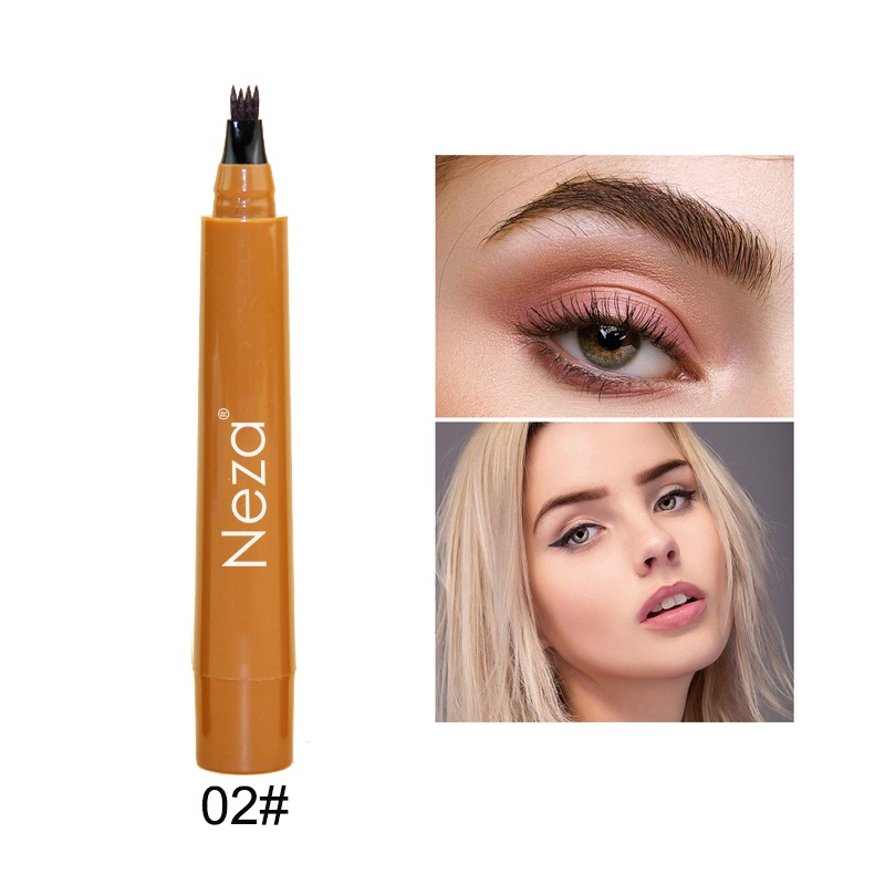 Neza Waterproof Four Forked Eyebrow Pencil Liquid Micro-carving Long ...