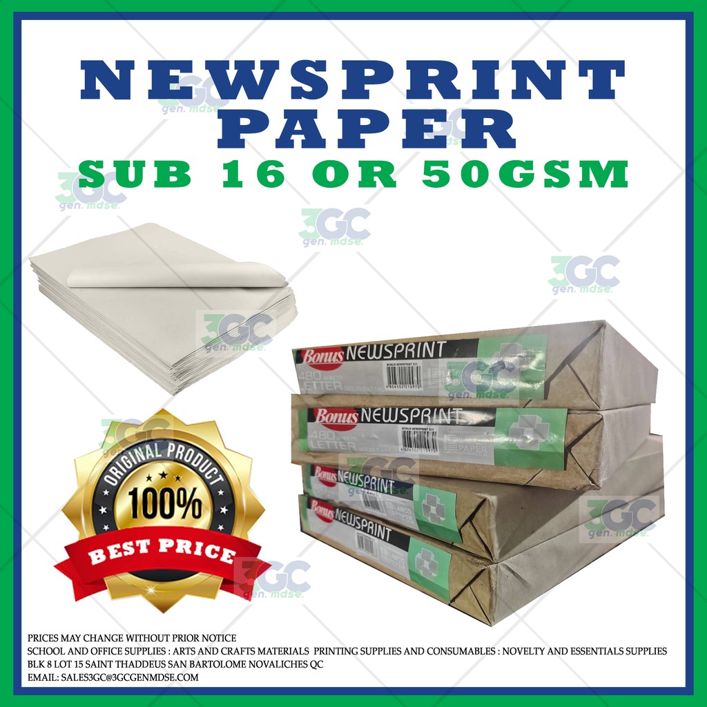 Bonus Newsprint Short or Long for printing | Shopee Philippines