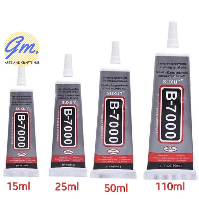 B7000 GLUE 25ML 50ML 110ML Clear Epoxy Glue Multipurpose Adhesive for Fabric Glass Riubber ...