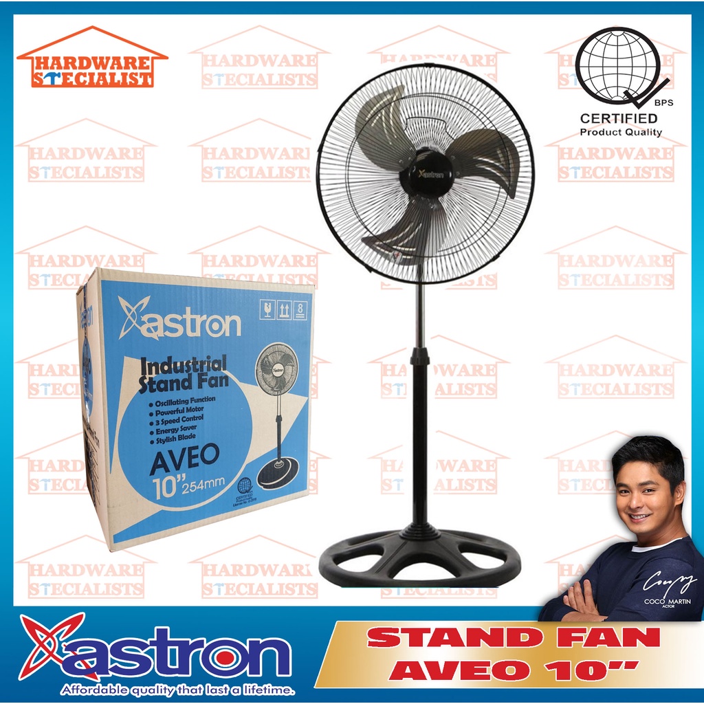 Astron Mini Industrial Stand Fan 10" | AVEO Original Authentic | Shopee ...