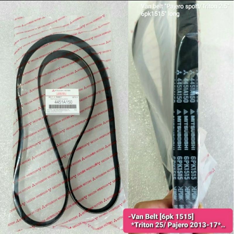 Fan Belt Van Belt Pump Power Steering Mitsubishi Pajero Sport Dakar 6pk