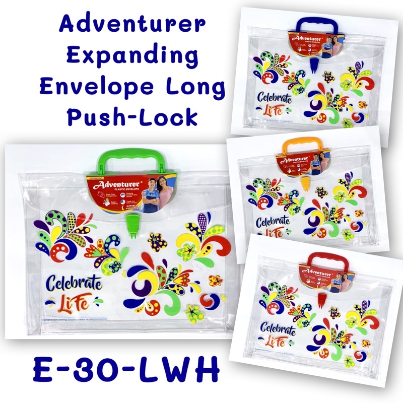 Adventurer Expanding plastic Envelope Long with Handle E-30-LWH ...
