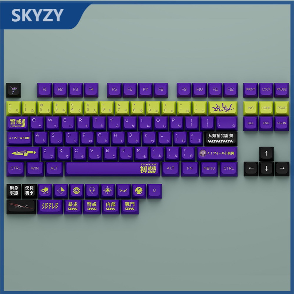 EVA-01 Keycaps XDA Profile EVANGELION Theme Anime PBT Dye Sub ...