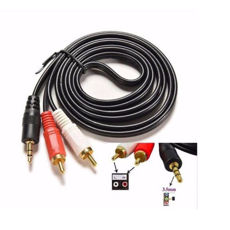 1-way 3.5 AV speaker cable to AV port used to connect phones, laptops ...