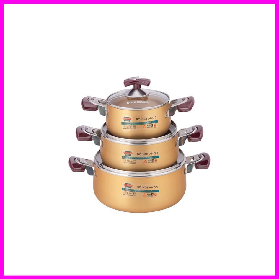 Genuine Sunhouse SH6634 anodized pot set | Shopee Philippines