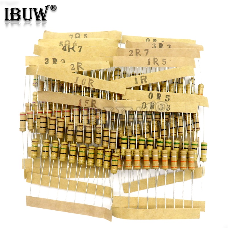 300PCS Resistor Kit 1W 5% 30values X 10PCS Carbon Film Resistance 0.1 ...