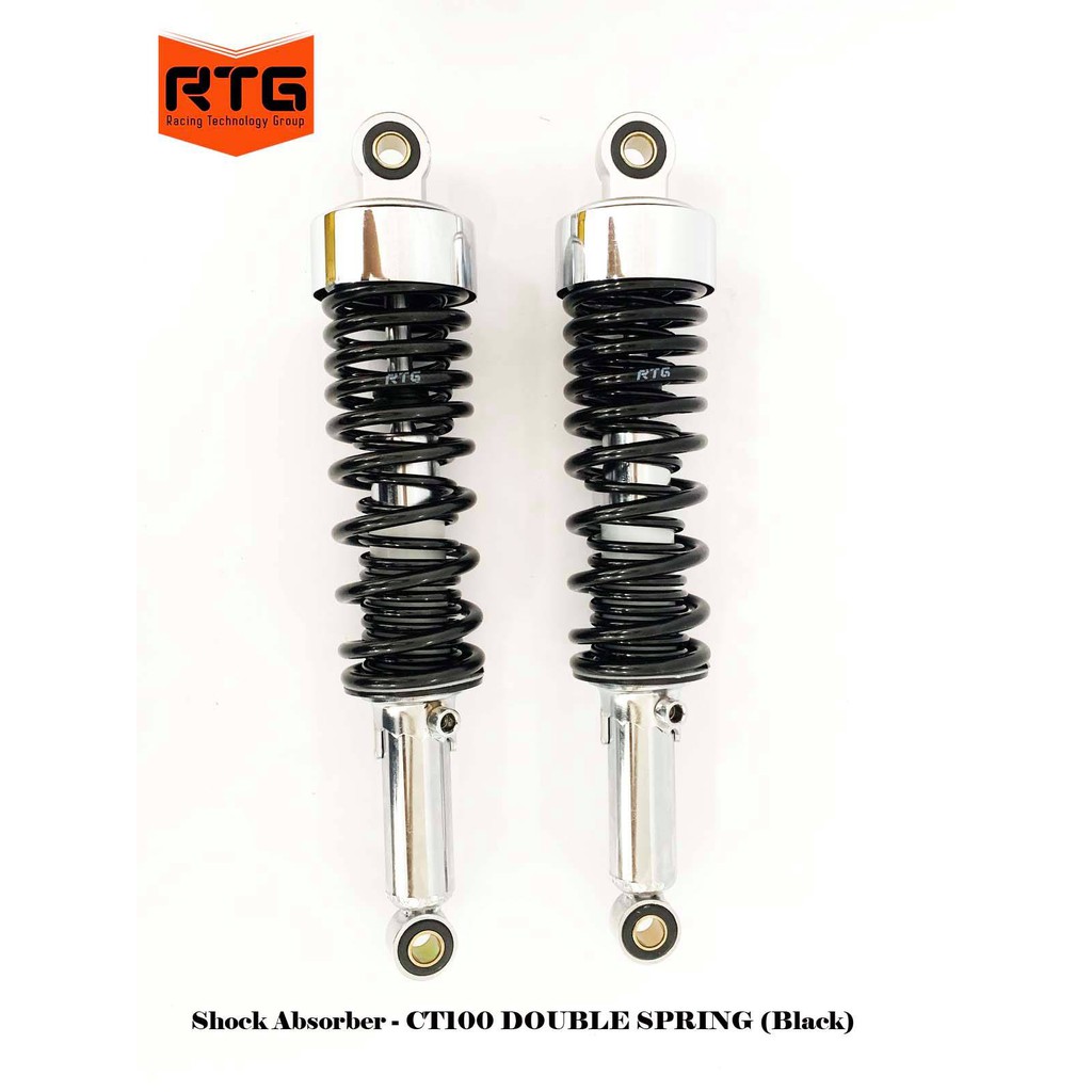 RTG SHOCK ABSORBER CT100 DOUBLE SPRING (255MM X 70MM) BLACK - HIGH ...