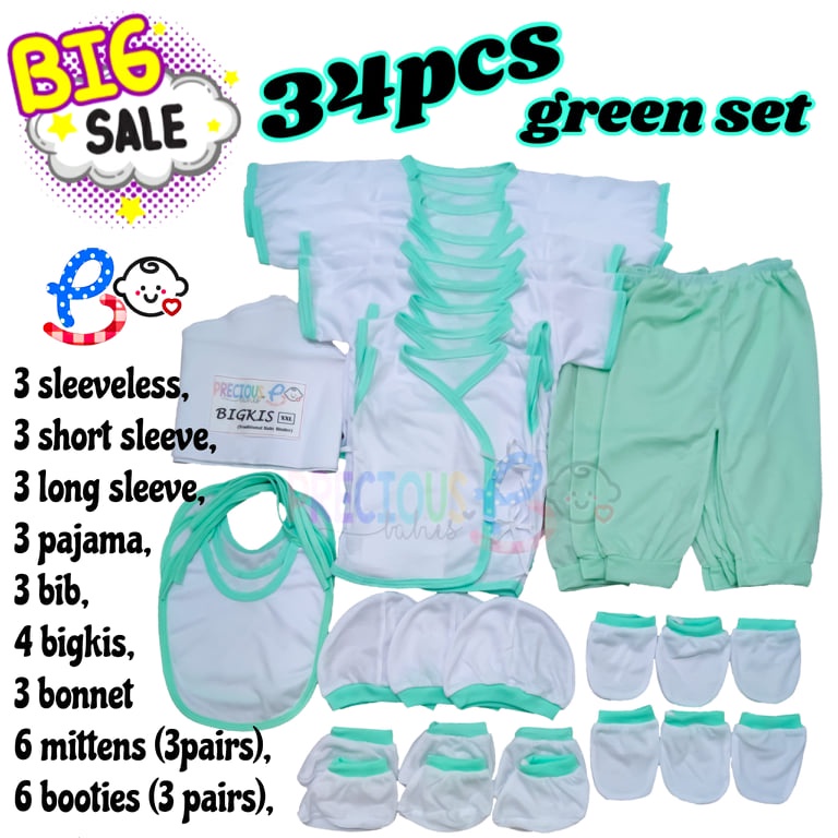 34pcs Colored Bias Newborn Set / baby clothes / baru baruan / precious ...