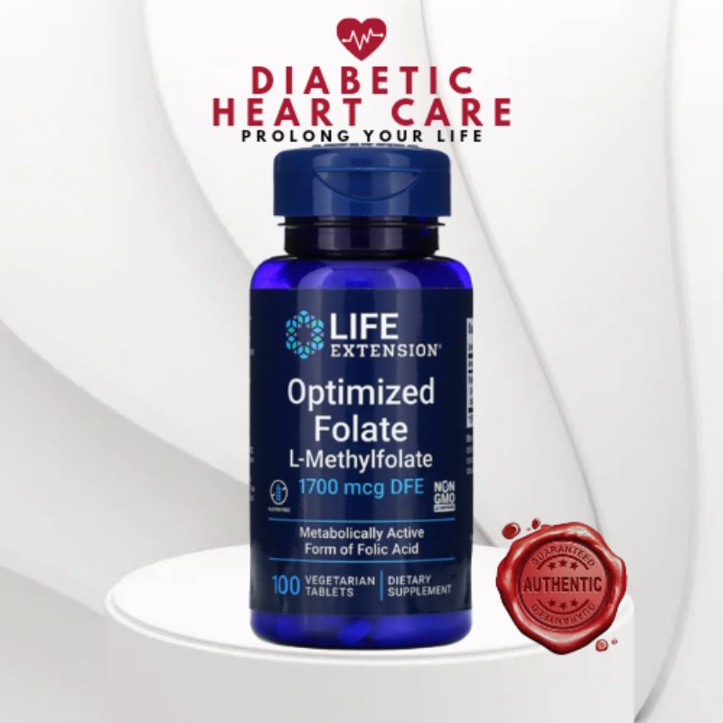 Diabetic Heart Care | Life Extension Optimized Folate (L-Methylfolate ...