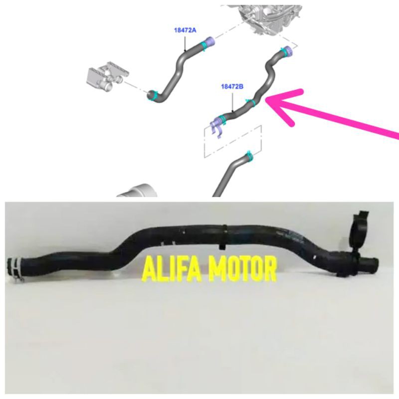 Upper Heater HOSE Ford Fiesta All Type Genuine Part Ford-HOSE Heater ...