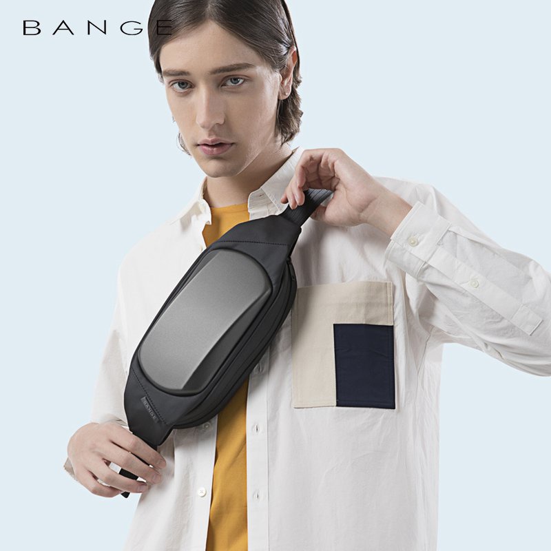 BANGE Men's Bag Casual Mini Hard Shell Chest Bag High Quality Outdoor ...