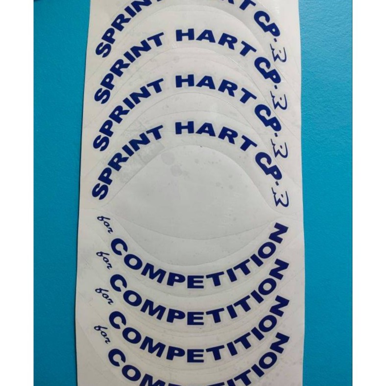 SPRINT HART CP-R SET BLUE CUT OUT STICKER FOR 15"-16" MAGWHEELS ...