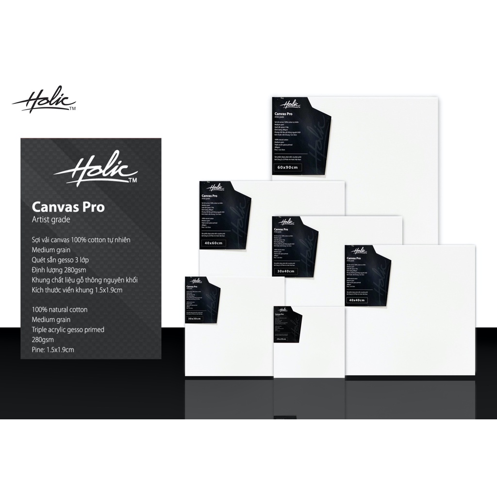 Holic PRO CANVAS BOARD WITH ACRYLIC DRAWING SIZE 20X20CM AND 40X40CM ...