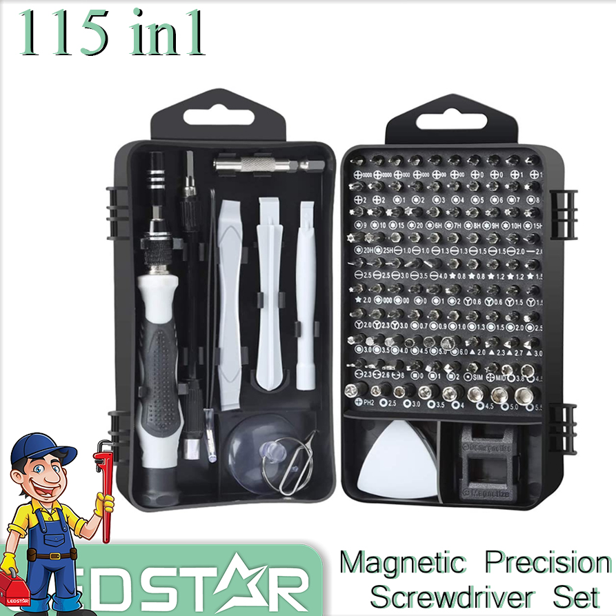 LEDSTAR 115 in 1 Multi-function Magnetic Precision Screwdriver Set for Computer/Watch/Mobile ...