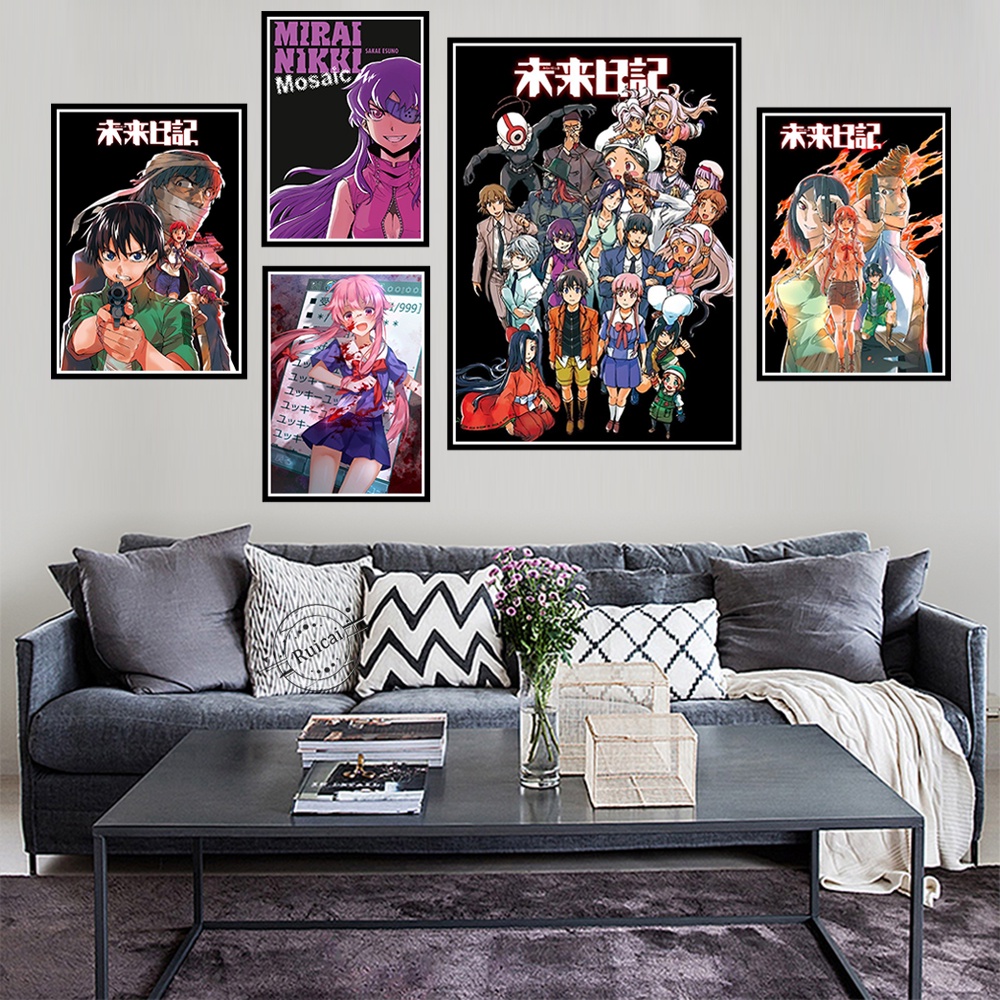 Future Diary Poster Japanese Anime Printed Cute Pictures Wall Art For ...