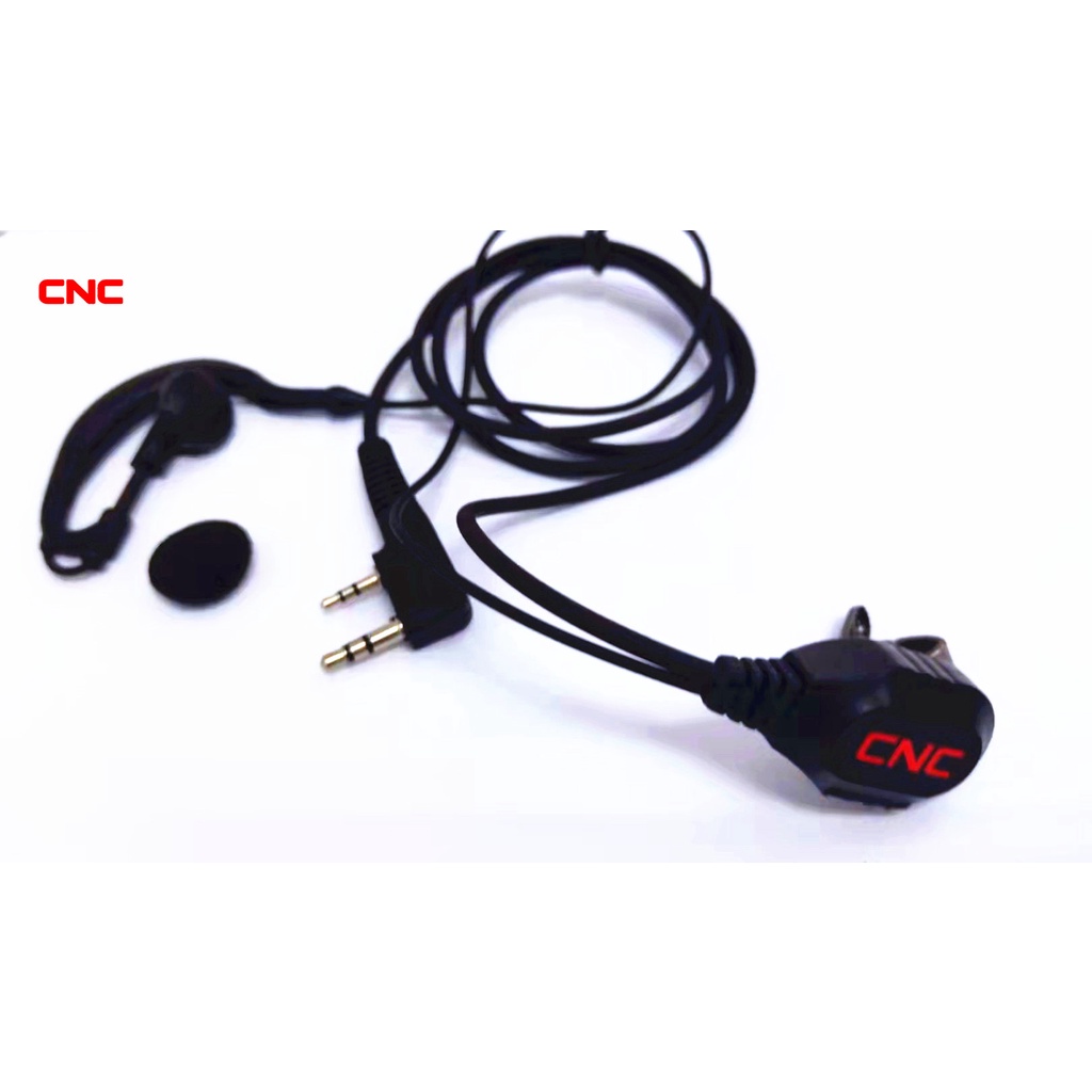 CNC Earpiece with Mic G Shape 2 pin Headset For Baofeng Kenwood Cignus ...