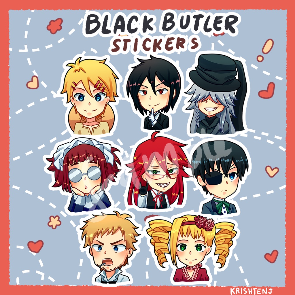 Black Butler Matte Vinyl Stickers : Krishten | Shopee Philippines