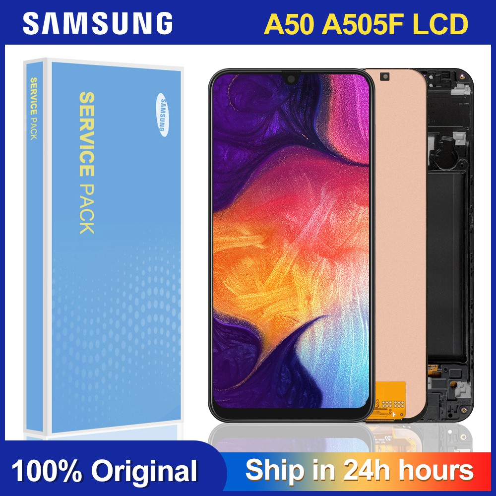 ORIGINAL AMOLED For Samsung Galaxy A50 A505FN A505F A505 LCD Display ...
