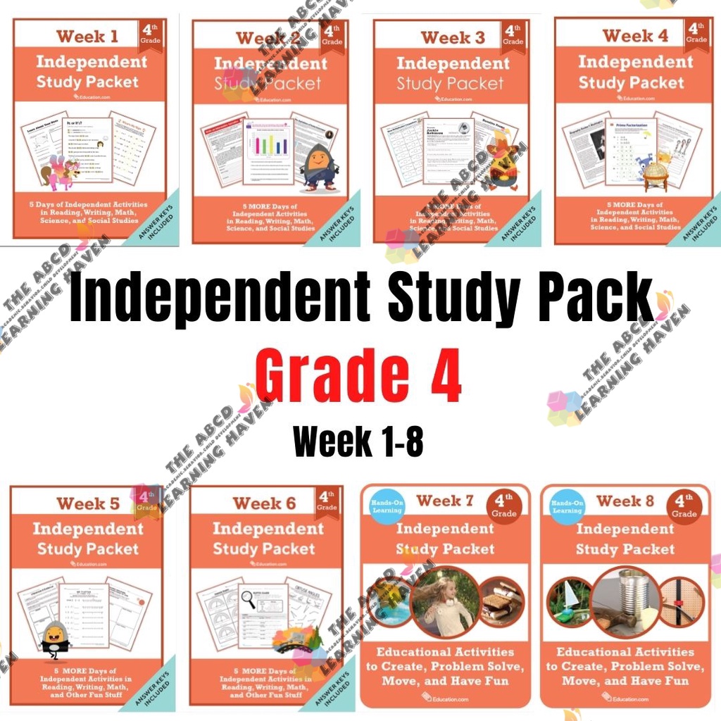 GRADE 4 Independent Study Pack Worksheet/Workbook | Shopee Philippines