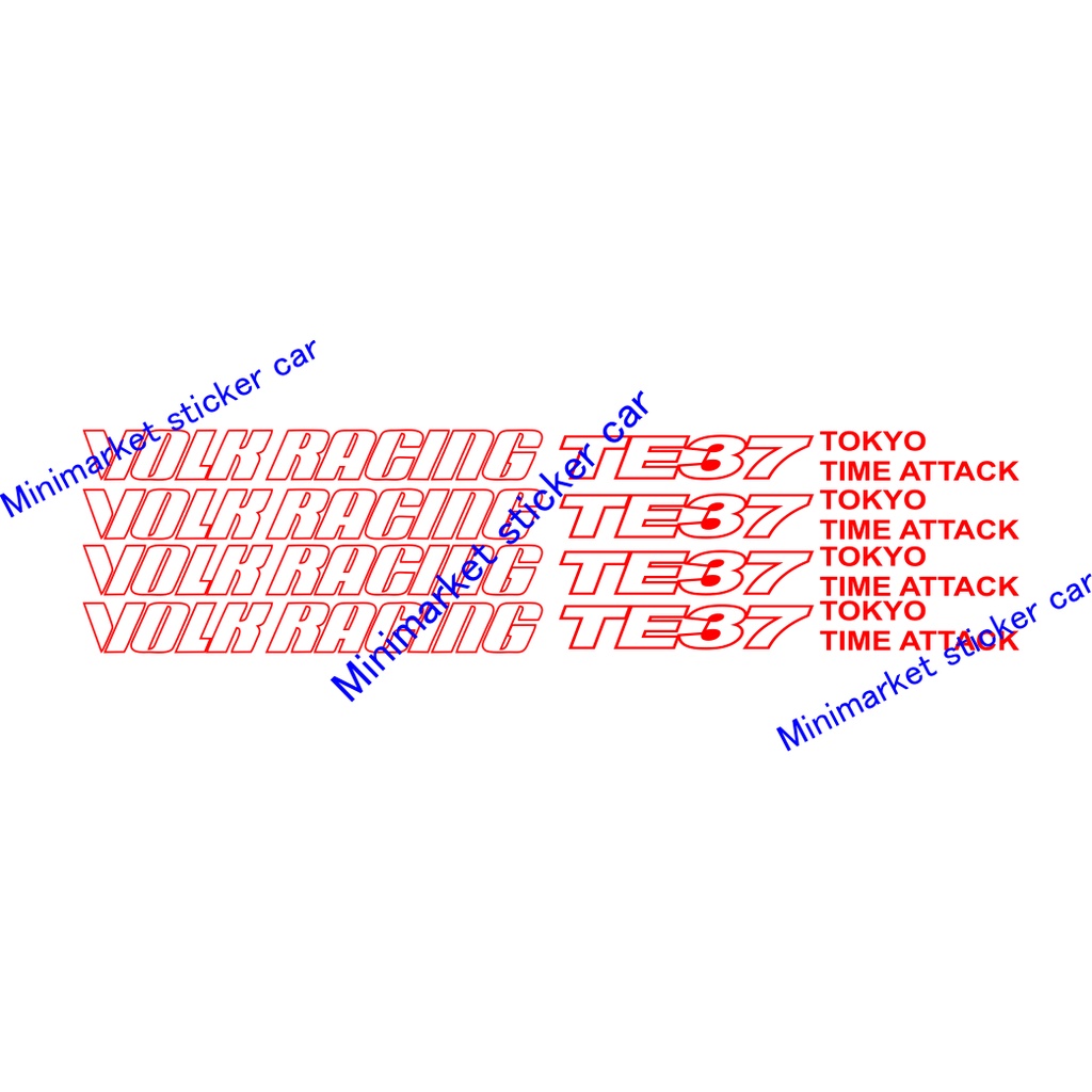 STICKER VELK RIM VOLK RACING TE37 TOKYO TIME ATTACK 8PCS | Shopee ...