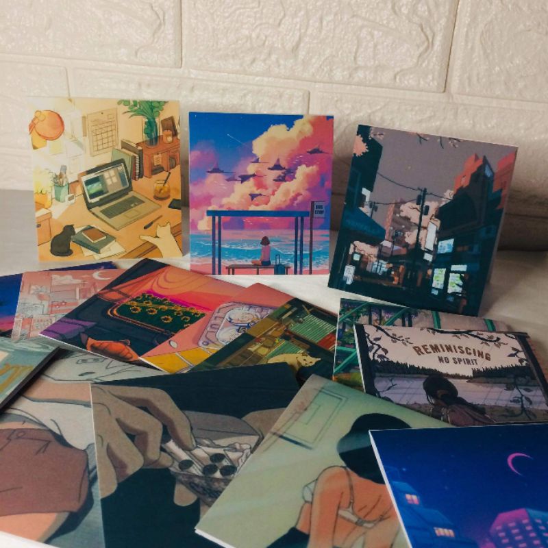 Anime Retro Designs Greeting Cards | Shopee Philippines