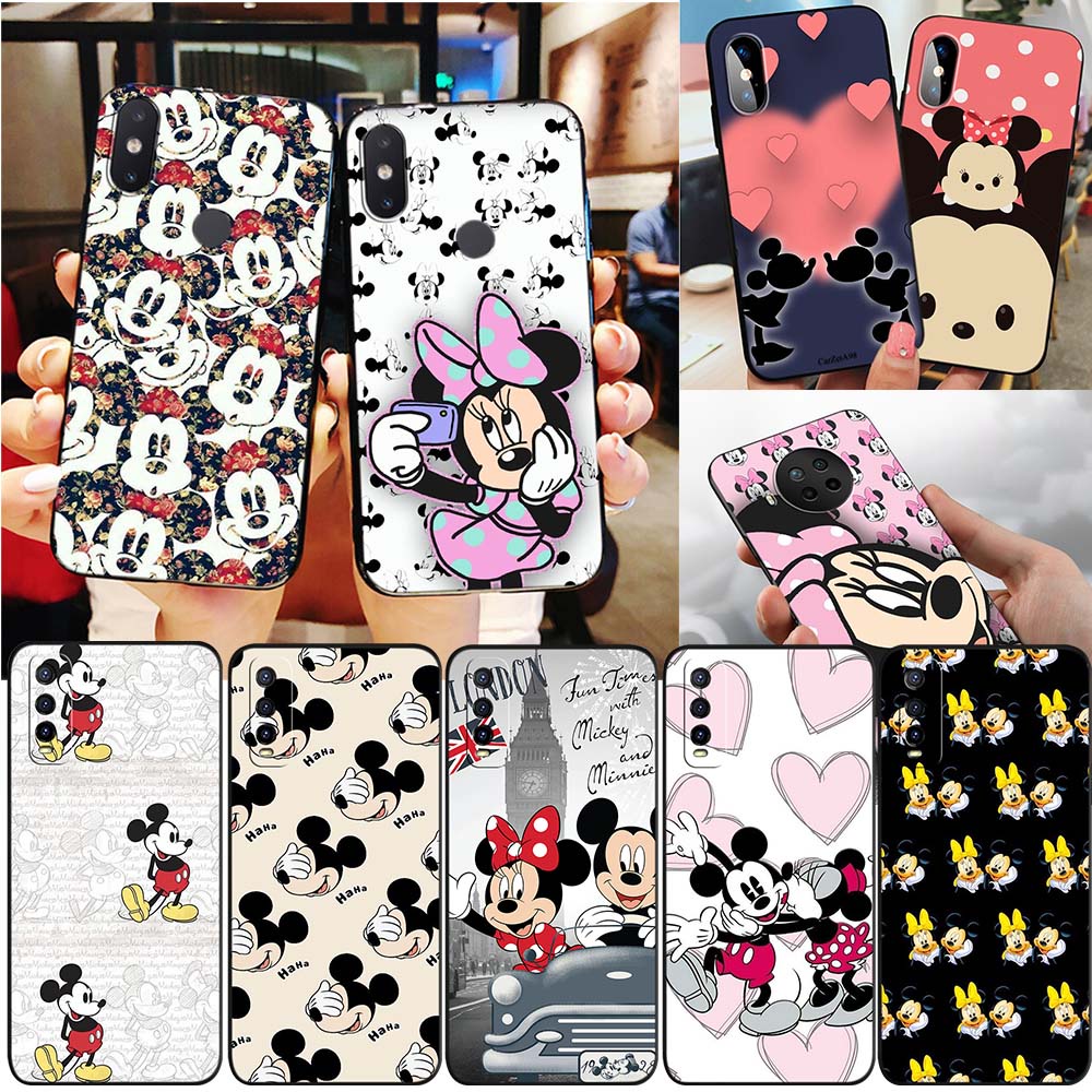 Xiaomi 12X 12 12S Pro 12S Ultra Silicone black TPU Cover Soft Phone Case GS38 Mickey Minnie ...