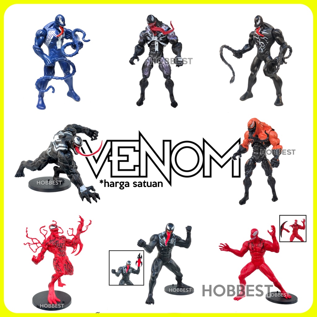 Venom Action Figure - Miniature Marvel Villain Spiderman Carnage Cake ...