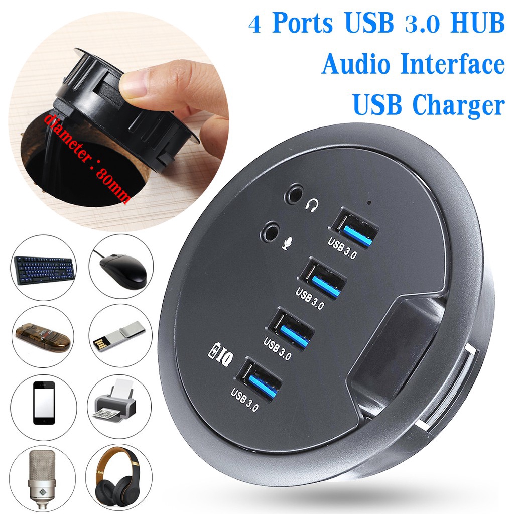 Embedded External USB HUB Stereo Sound Adapter with 75CM Cable,4 Port ...