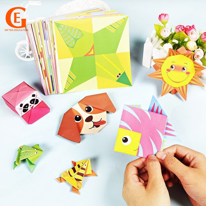 54Pages 3D Origami Paper DIY Kids Craft Toy Cartoon Animal Handcraft ...