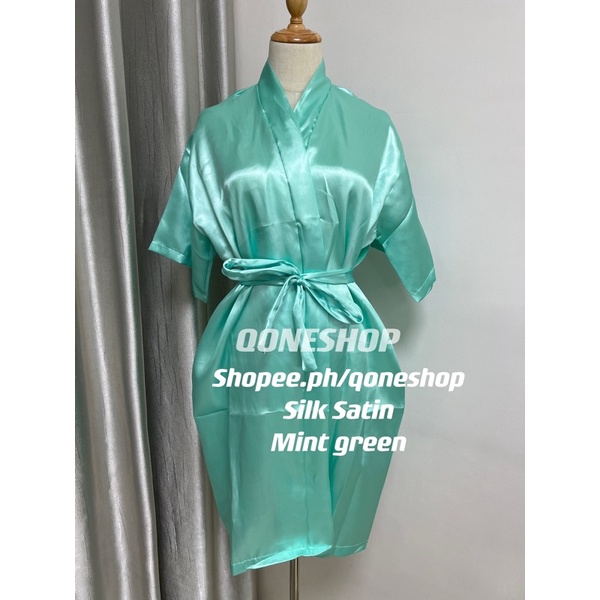 Qone Satin Robe High Quality | Shopee Philippines