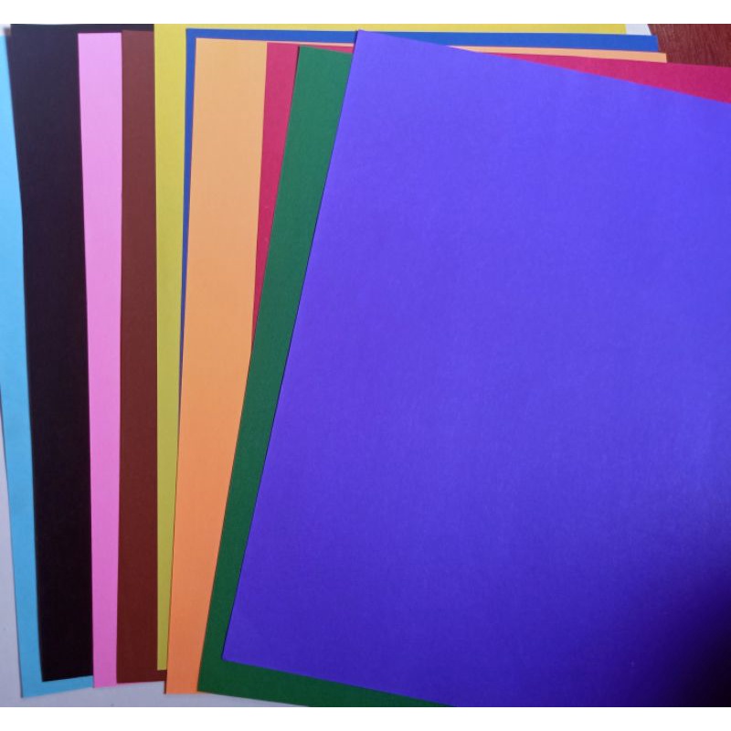 Colored paper 50 PC's in one pack (80 gsm) short size | Shopee Philippines